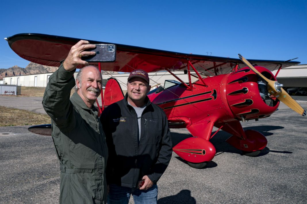 Familiar red biplane leaves Sedona - Sedona Red Rock News