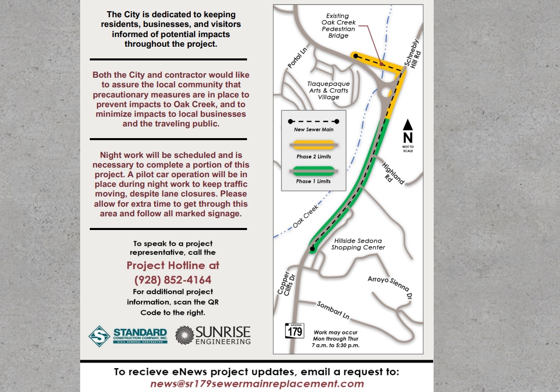 Expect closures on SR 179 for sewer replacement project 10 pm-7 am ...