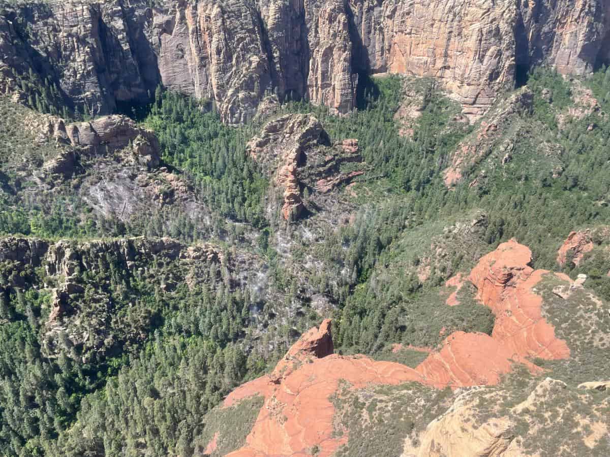 30-acre Miller Fire in Sedona area canyon now at 31% containment with ...