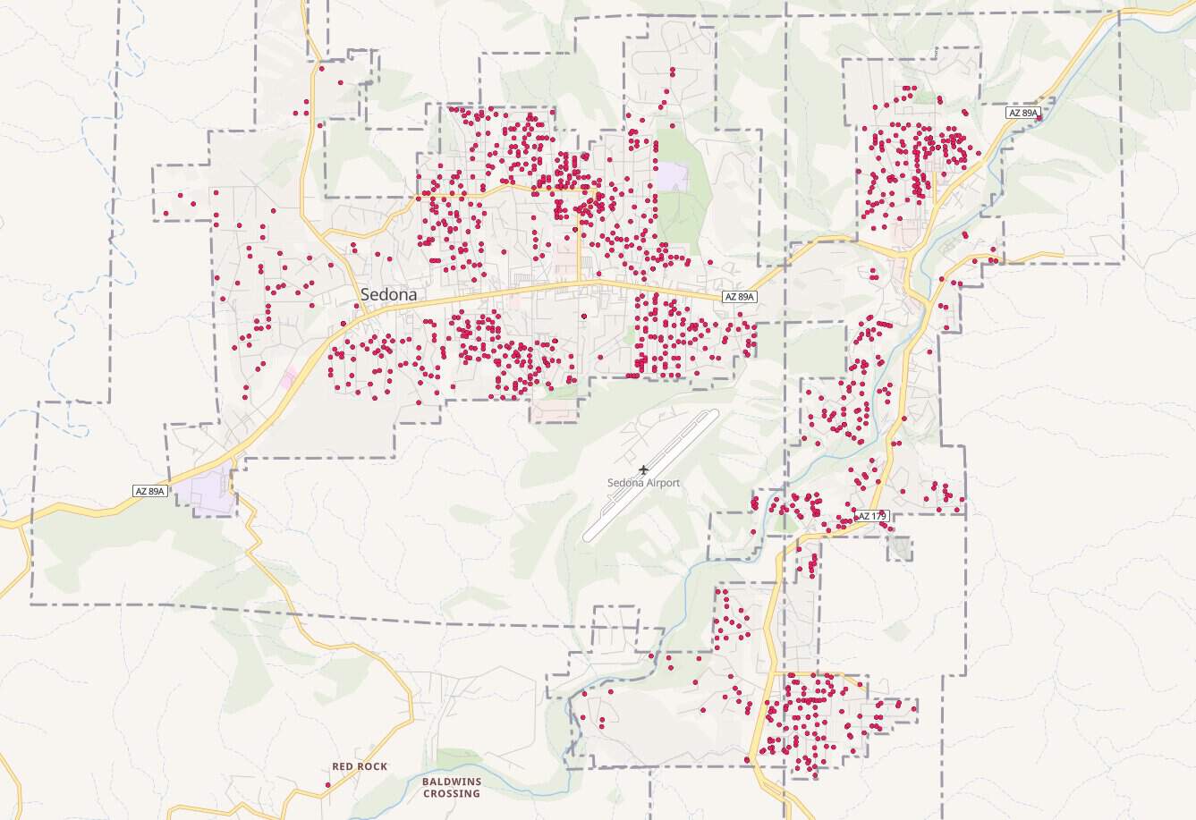 Our new interactive map of Sedona's short-term rentals provides ...