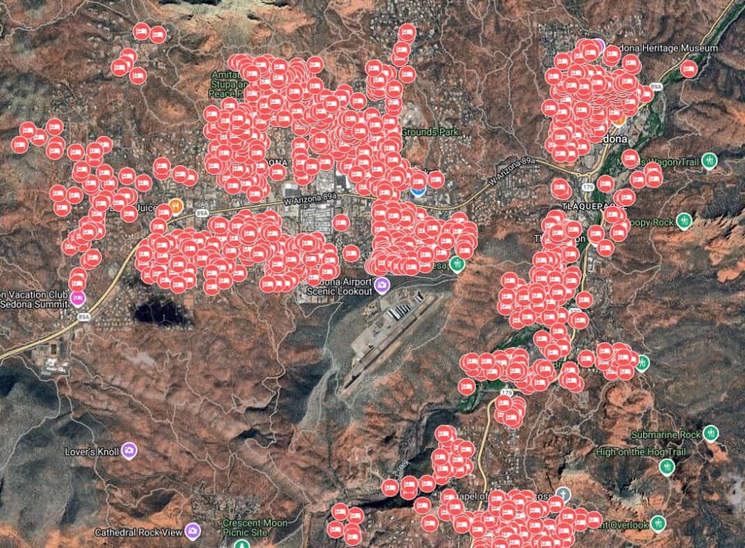 Our new interactive map of Sedona's short-term rentals provides ...