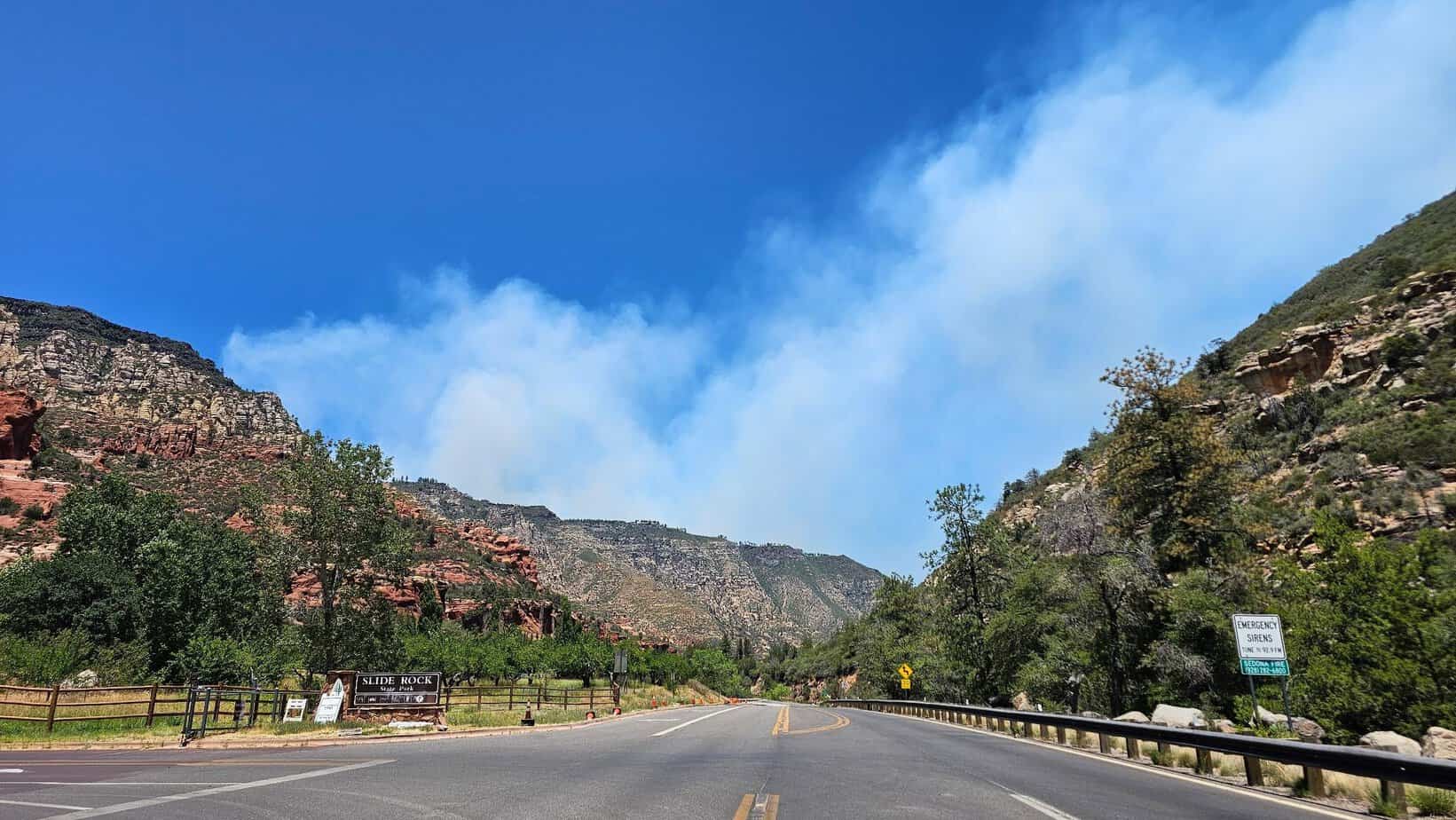 Pocket Fire seven miles north of Sedona grows to 1,187 acres; as seen ...