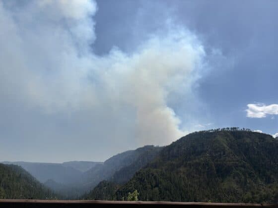 Pocket Fire seven miles north of Sedona grows to 1,187 acres; as seen ...